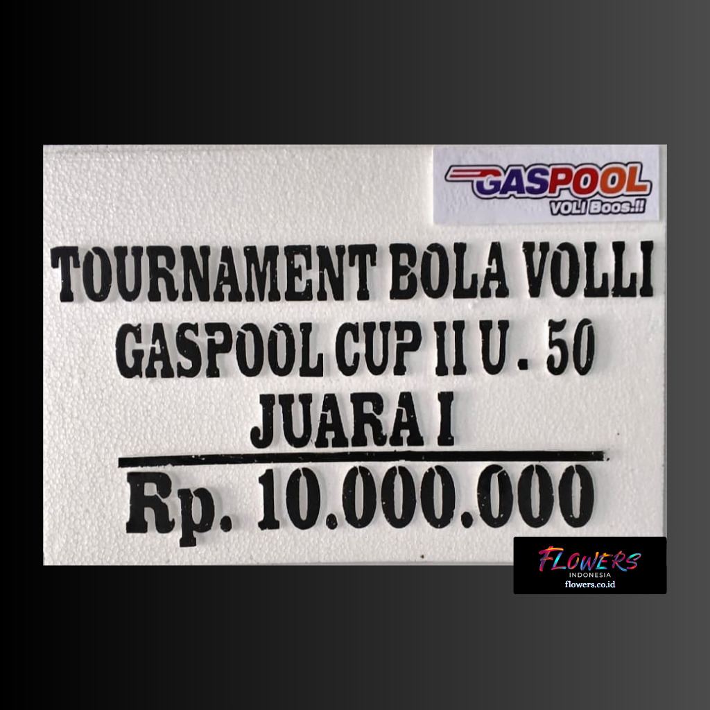 Papan Custom Simbolis Juara 1 – Flowers Indonesia